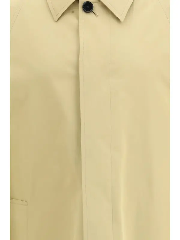 Burberry Long Cotton Twill Car Coat