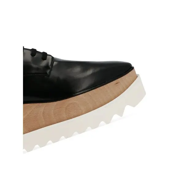 Stella McCartney Leather Lace-up Platform Wedge Derby Shoes