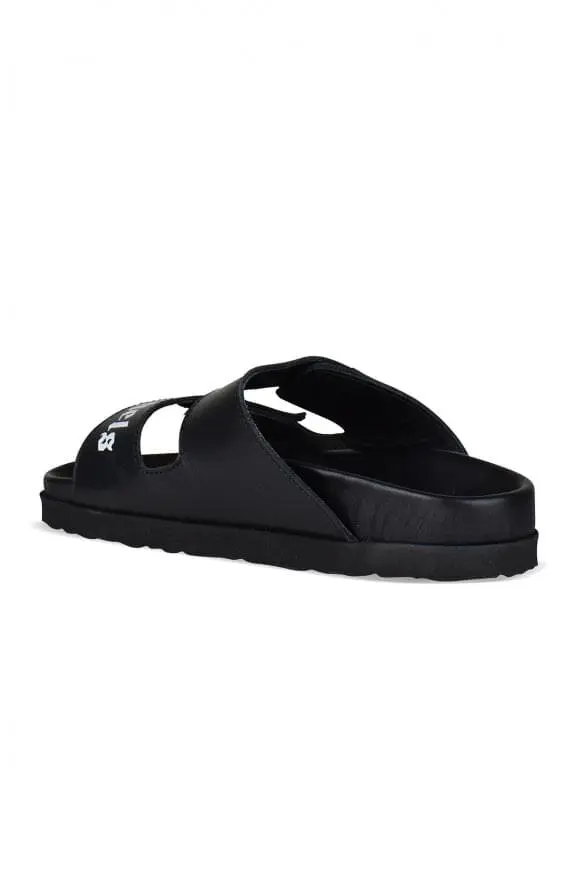 Palm Angels Leather Logo Sandals
