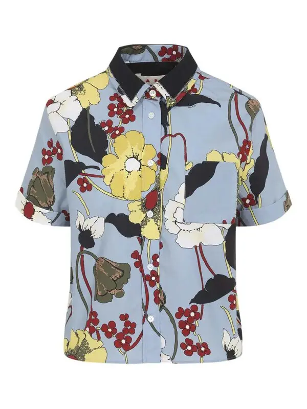 Marni Floral Print Shirt - Blue