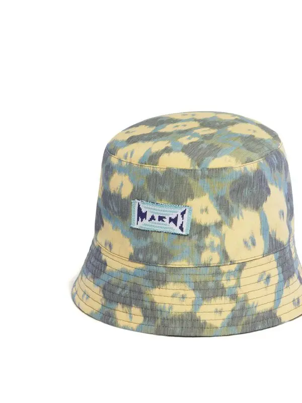 Marni Bucket Hat With Logo Appliqu