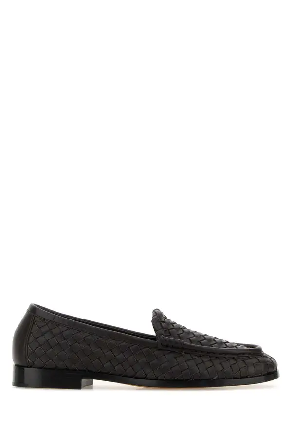 Bottega Veneta Dark Leather Loafers - Brown