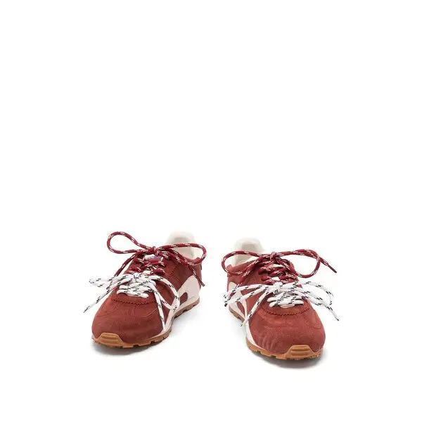 Dsquared2 Burgundy Suede Lace-up Sneakers - Red
