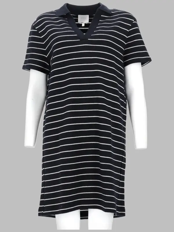 A.p.c. Striped Polo Dress - Blue