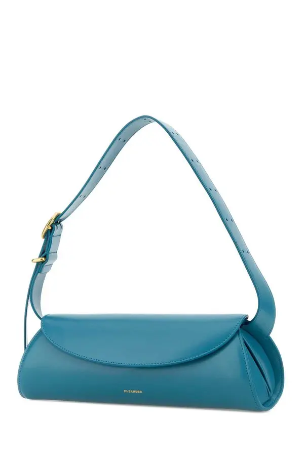 JIL SANDER Small Cannolo Shoulder Bag - Blue
