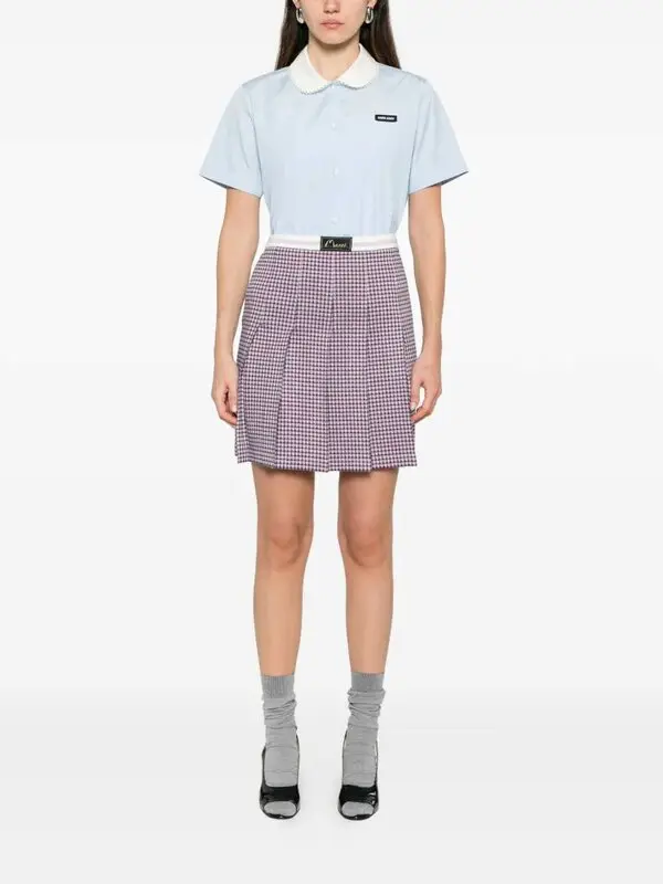 Marni Plaid Pleated Skirt