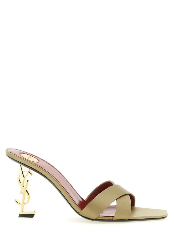 Saint Laurent Opyum Mules - Green