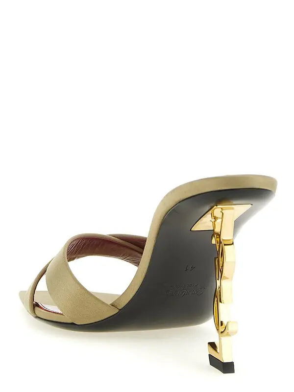 Saint Laurent Opyum Mules - Green