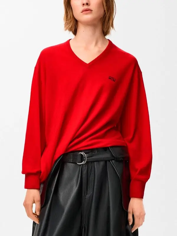 Loewe Draped Sweater In Wool - Multicolor