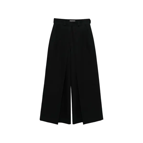 Balenciaga Palazzo Pants With Inverted Pleat - Black