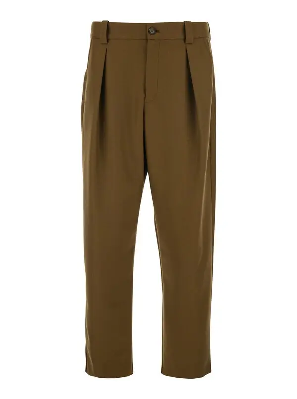A.p.c. Wool Blend Pleated Front Pants - Multicolor