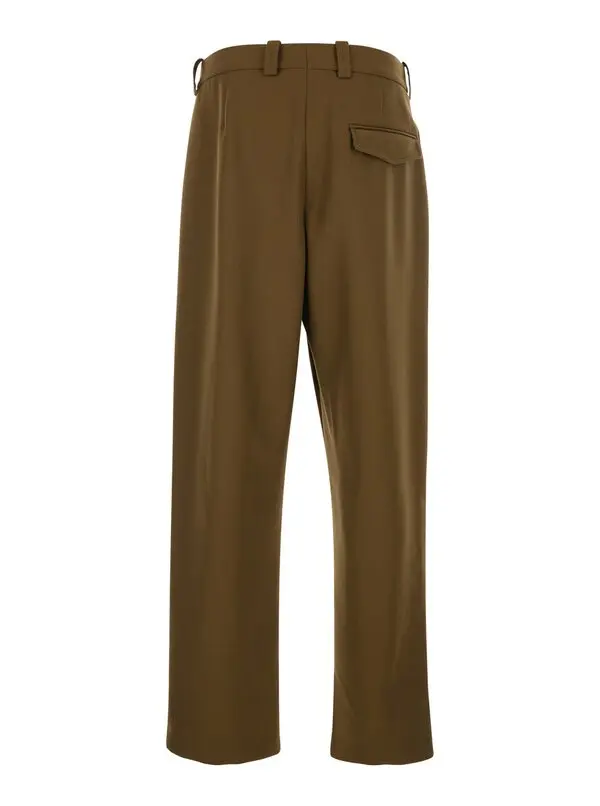 A.p.c. Wool Blend Pleated Front Pants - Multicolor
