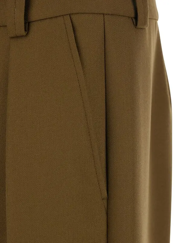A.p.c. Wool Blend Pleated Front Pants - Multicolor