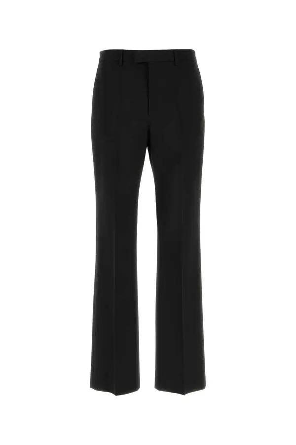 Valentino Garavani Virgin Wool Tailored Trousers - Black