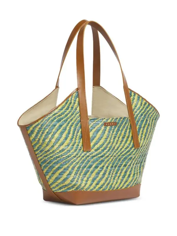 Marni Two-tone Tote Bag - Green