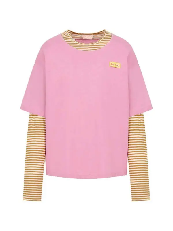 Marni Striped Logo T-shirt