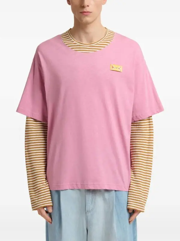 Marni Striped Logo T-shirt