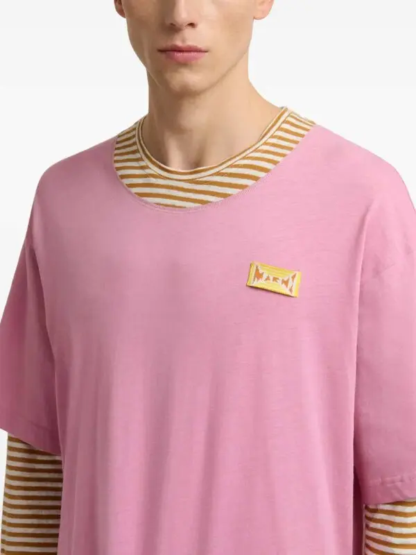 Marni Striped Logo T-shirt