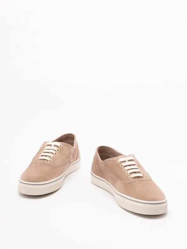 Brunello Cucinelli Calf Leather Lace-up Sneakers