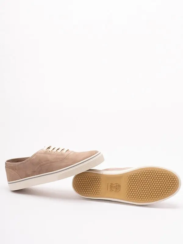 Brunello Cucinelli Calf Leather Lace-up Sneakers