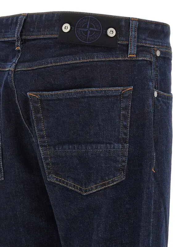 Stone Island Indigo Denim-rinsed Jeans - Blue