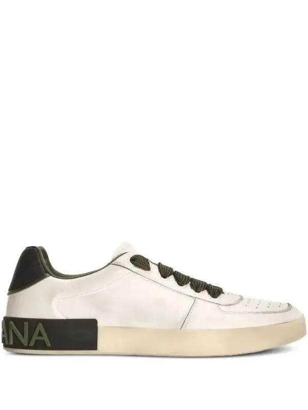 Dolce & Gabbana Perforated Detail Lace-up Sneakers