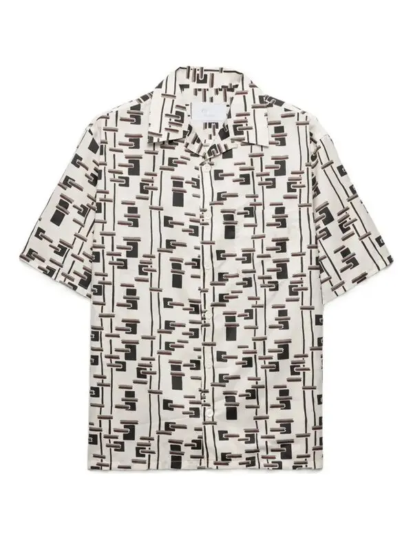 Prada Printed Cotton Blend Bowling Shirt - Multicolor