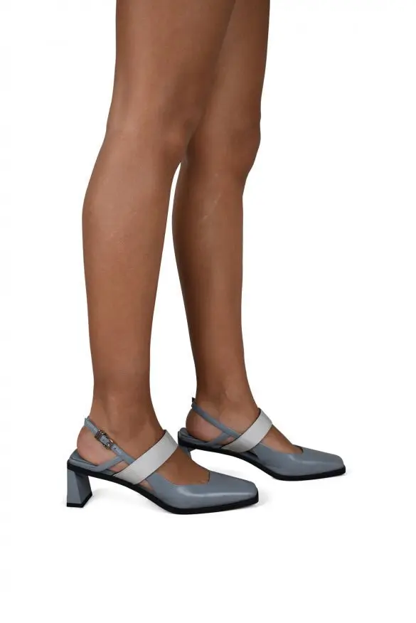 ANEST COLLECTIVE Kidskin Slingback Sandals With Sculptural Heel