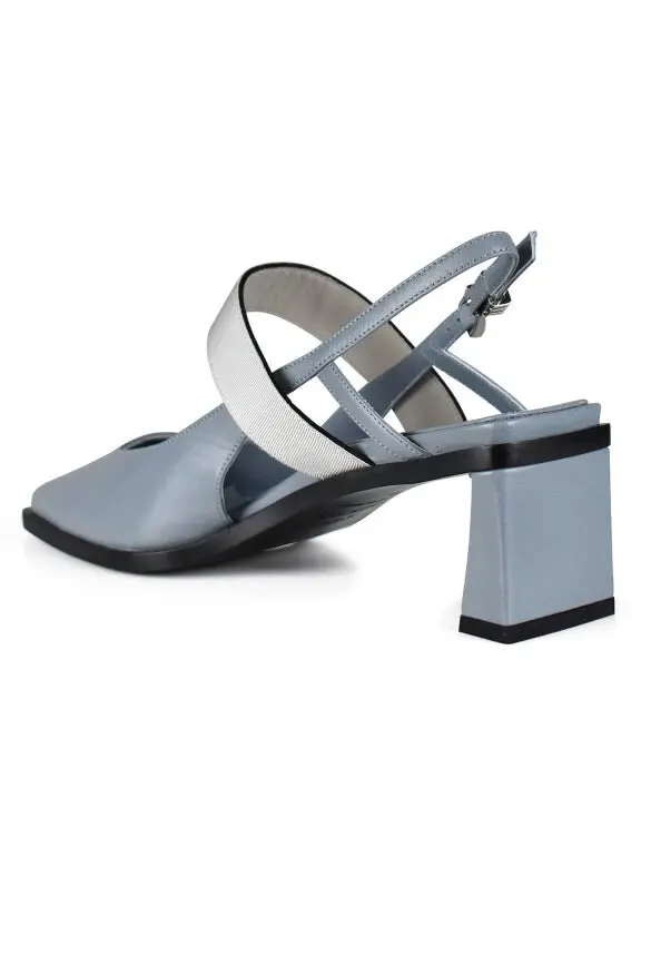 ANEST COLLECTIVE Kidskin Slingback Sandals With Sculptural Heel