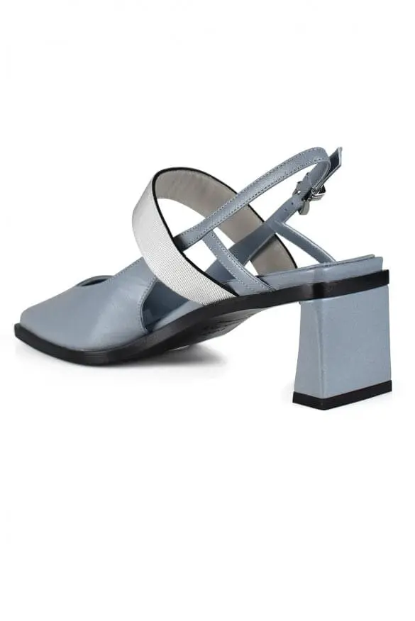 ANEST COLLECTIVE Kidskin Slingback Sandals With Sculptural Heel