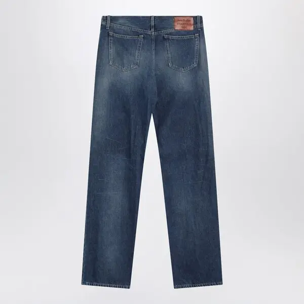 Acne Studios Straight Wide Leg Denim Trousers