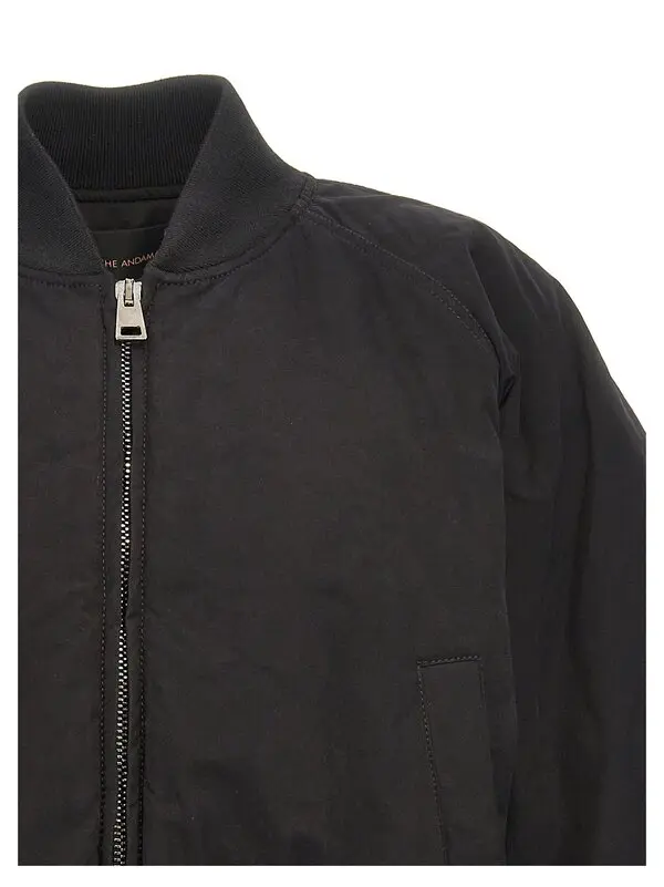 Andamane Sierra Cropped Bomber Jacket - Black