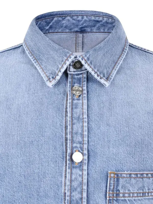 Givenchy Button-down Shirt With Patch Pocket - Blue