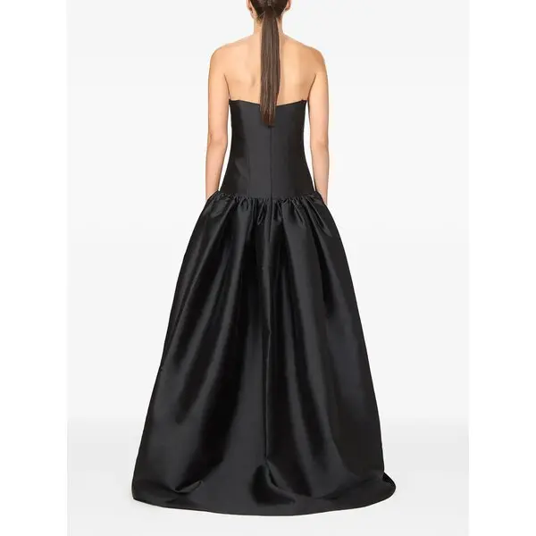 Costarellos Crystal Appliqué Strapless High-low Hem Evening Dress