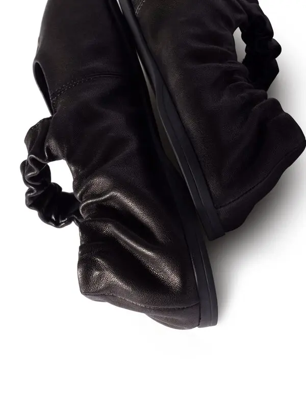 Miu Miu Nappa Leather Ruched Ballet Flats
