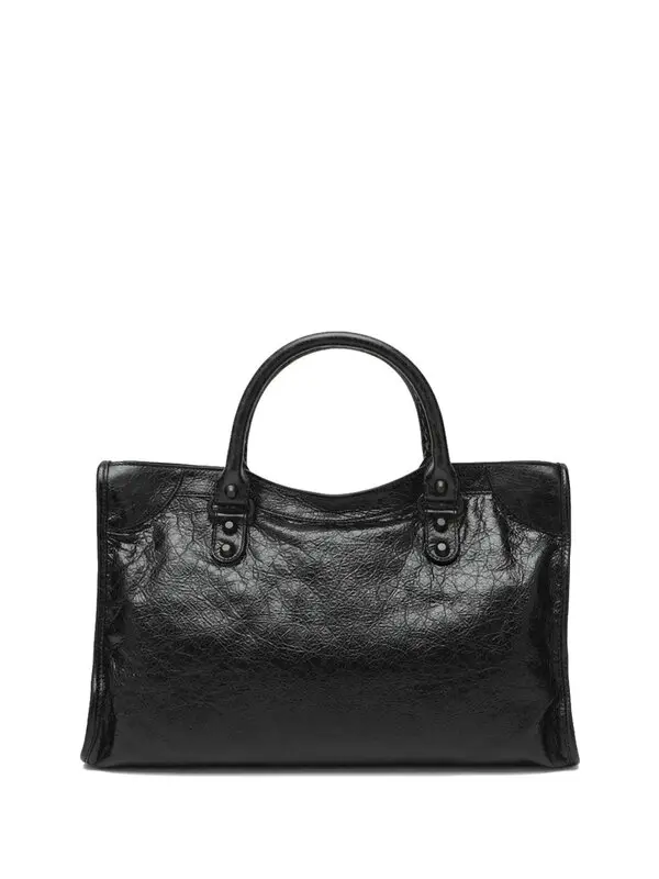 Balenciaga Le City Medium Bag In Arena Leather - Black