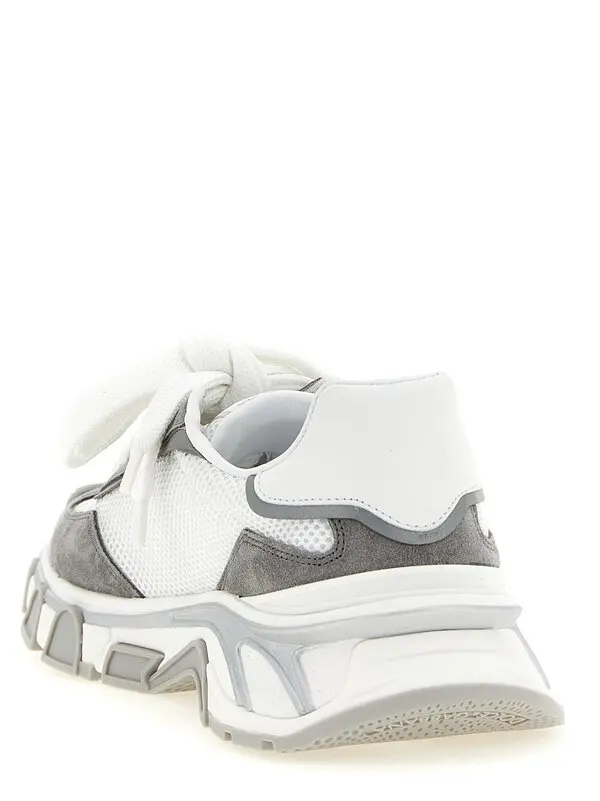 Dolce & Gabbana Dg Country Road' Suede And Mesh Sneakers - Gray