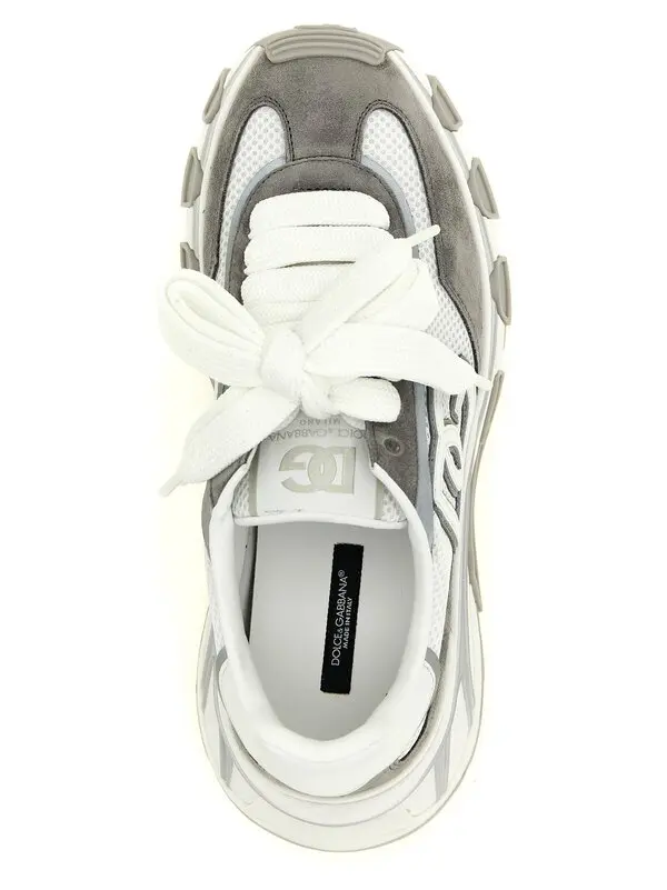 Dolce & Gabbana Dg Country Road' Suede And Mesh Sneakers - Gray