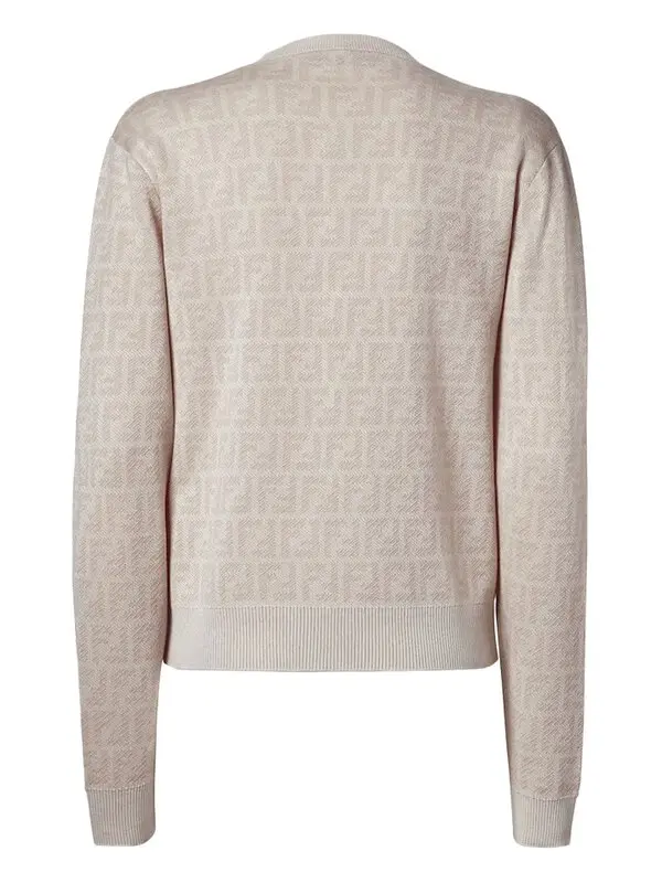 Fendi Slim Fit Ff Wool Cardigan