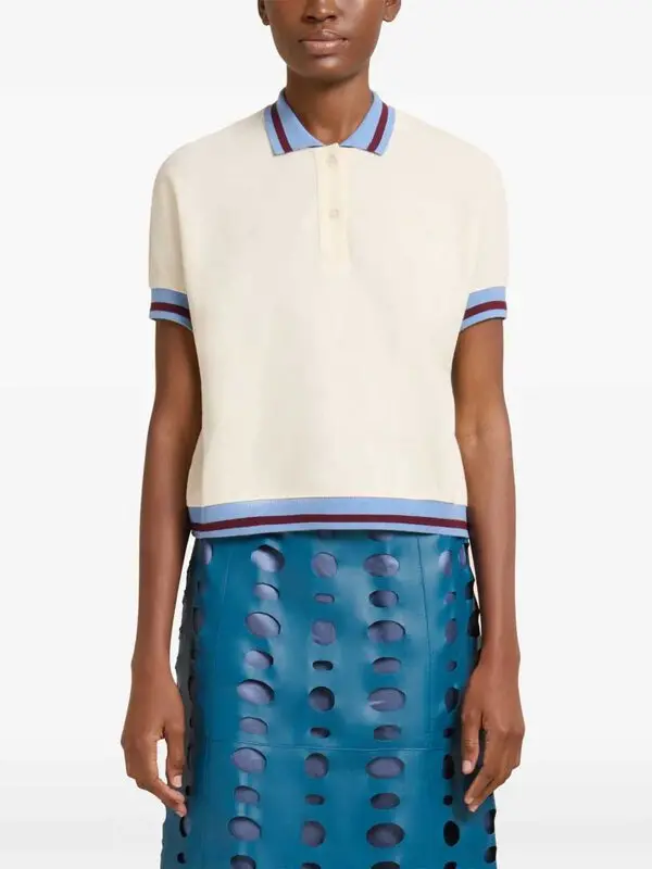 Marni Polo Shirt With Striped Detail - Multicolor
