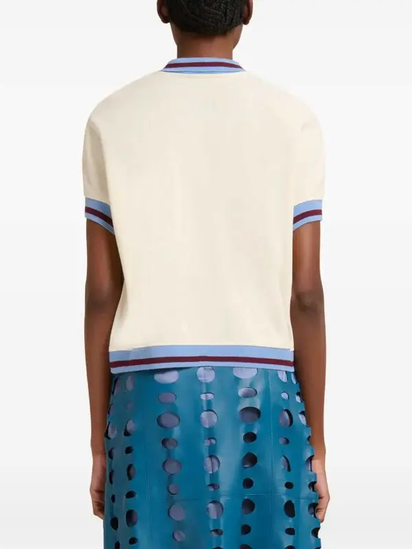 Marni Polo Shirt With Striped Detail - Multicolor