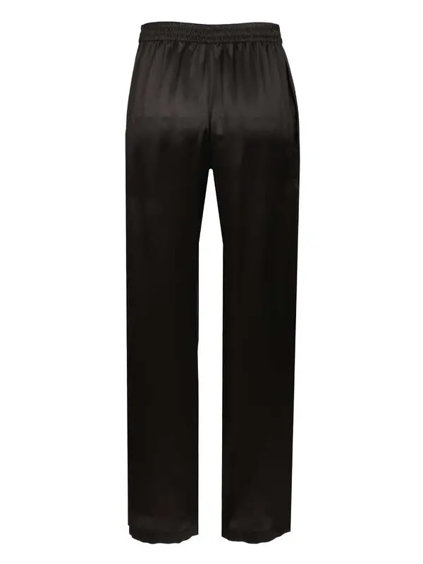 Saint Laurent Silk Satin Gathered Waist Trousers