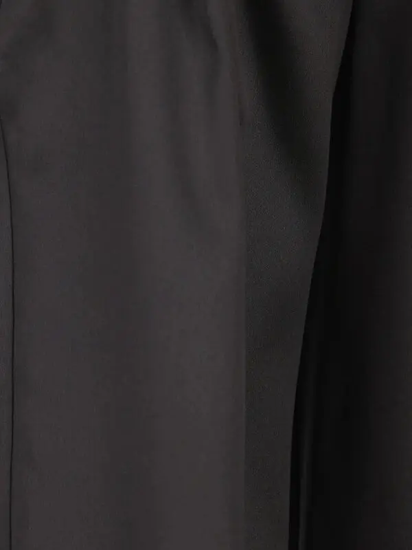 Saint Laurent Silk Satin Gathered Waist Trousers