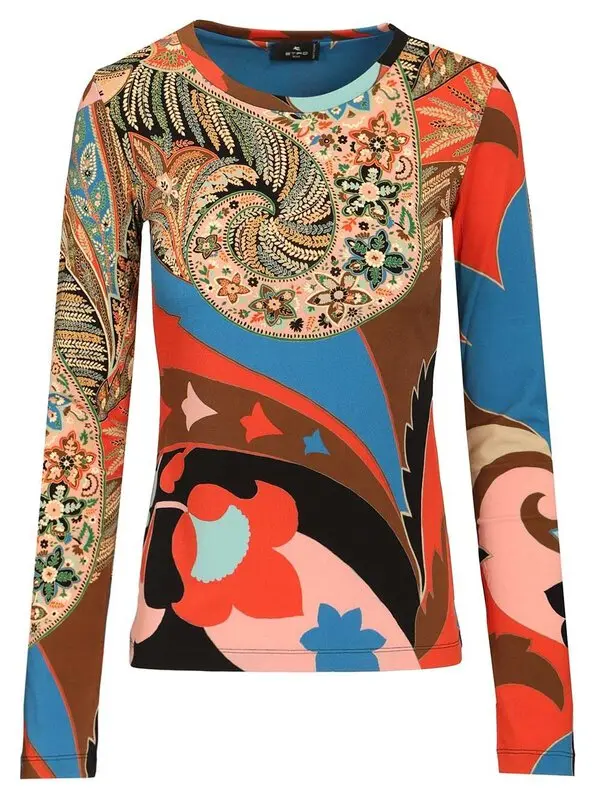 Etro Long-sleeved Top With Paisley Print