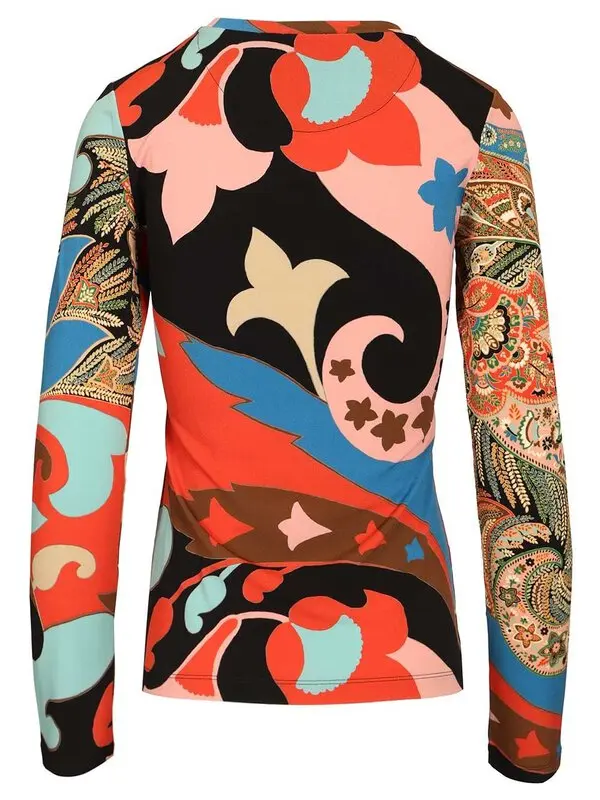 Etro Long-sleeved Top With Paisley Print - Multicolor