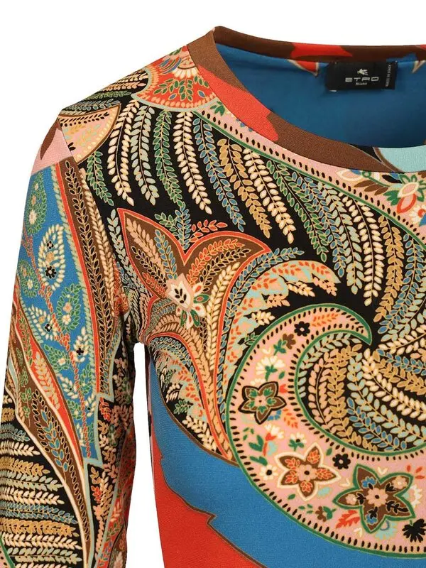 Etro Long-sleeved Top With Paisley Print - Multicolor