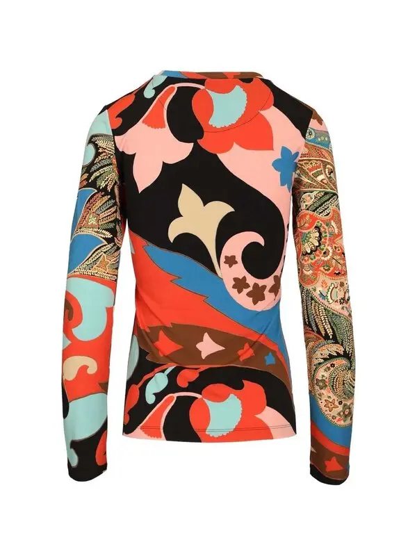 Etro Long-sleeved Top With Paisley Print - Multicolor