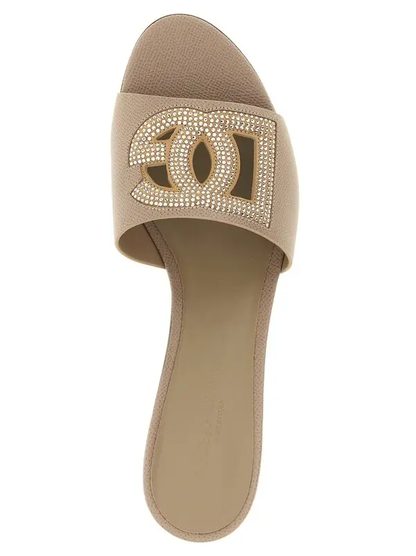 Dolce & Gabbana Karol' Embellished Leather Mules