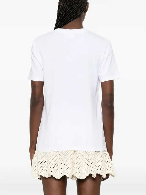 Chloé Faded Horse-print Cotton T-shirt - White