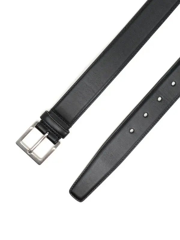 Saint Laurent Vadim Belt In Hammered Calfskin